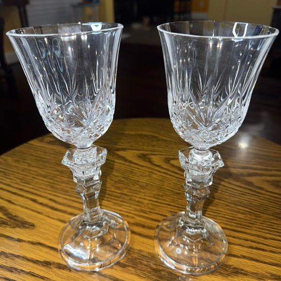 Dining | Vintage Elegant Crystal Goblets Glass Set | Poshmark